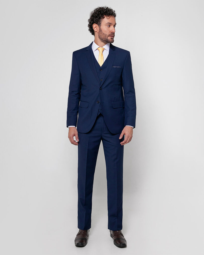 Terno Slim Fit Poliviscose Blue Space - Grotto Ferreira