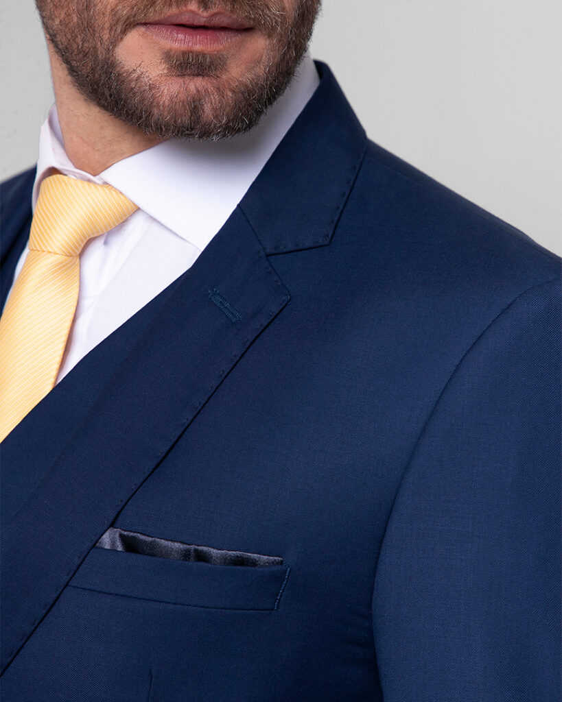 Terno Slim Fit Poliviscose Blue Space - Grotto Ferreira