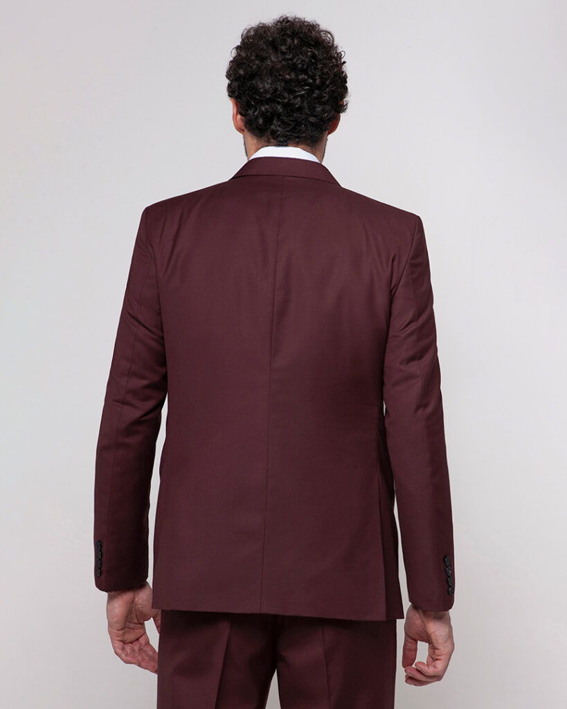 Terno Slim Fit Poliviscose Savile Vinho - Grotto Ferreira