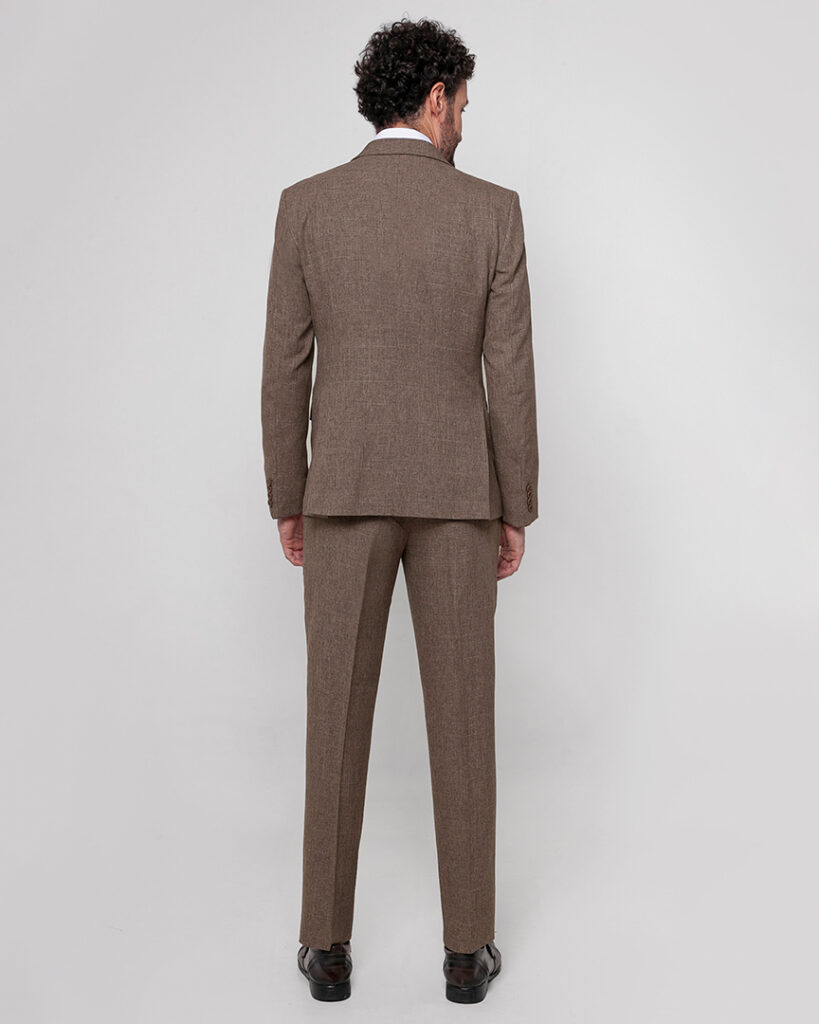 Terno Slim Fit Mescla Marrom Avelã - Grotto Ferreira