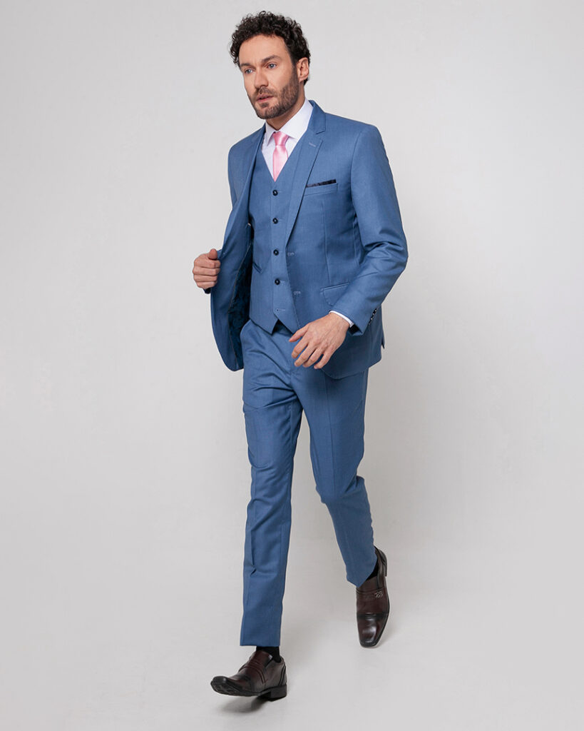 Terno Slim Fit Poliviscose Paris Blue - Grotto Ferreira
