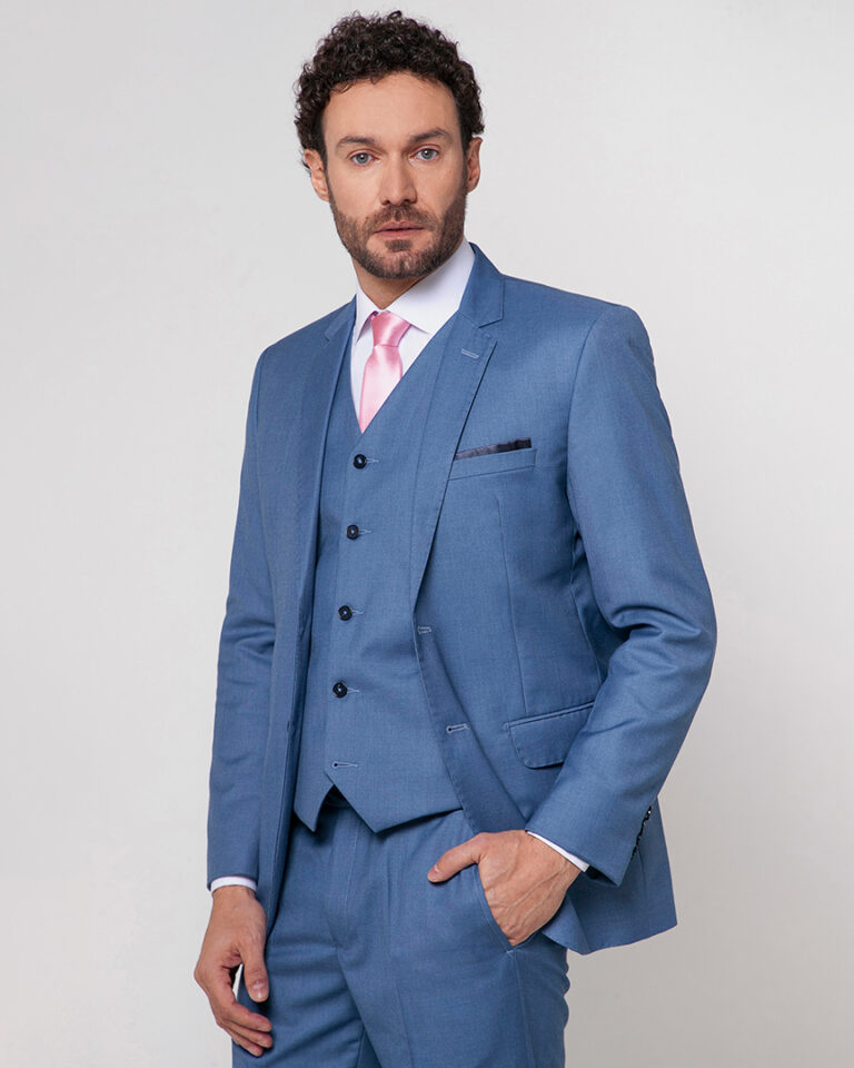 Terno Slim Fit Poliviscose Paris Blue - Grotto Ferreira