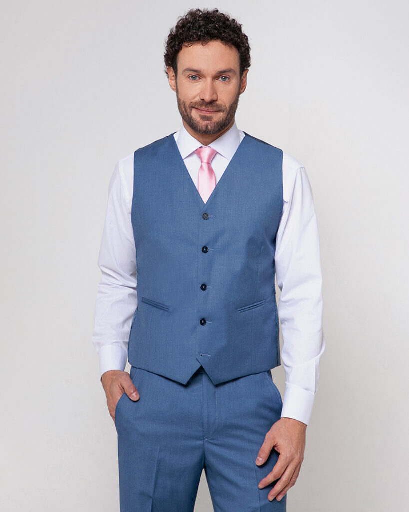 Terno Slim Fit Poliviscose Paris Blue - Grotto Ferreira