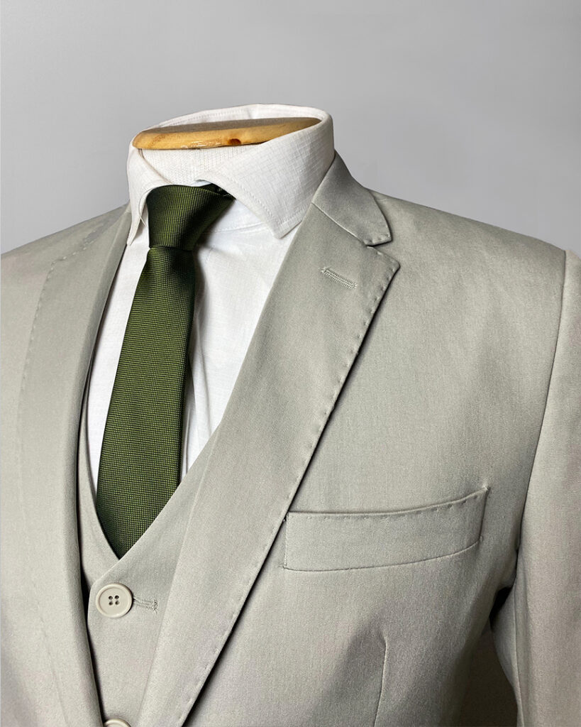 Terno Slim Fit Poliviscose Milano Bege - Grotto Ferreira
