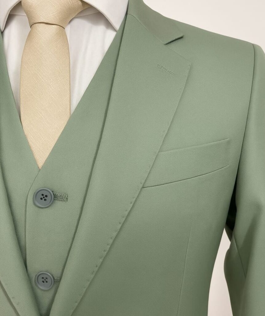 Terno Slim Fit Poliviscose -Verde Babosa - Grotto Ferreira